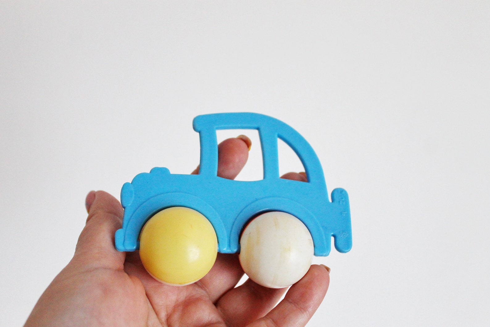 Soviet Vintage Baby Car-rattle Red or Blue 3.9 Inches - Soviet Toy ...