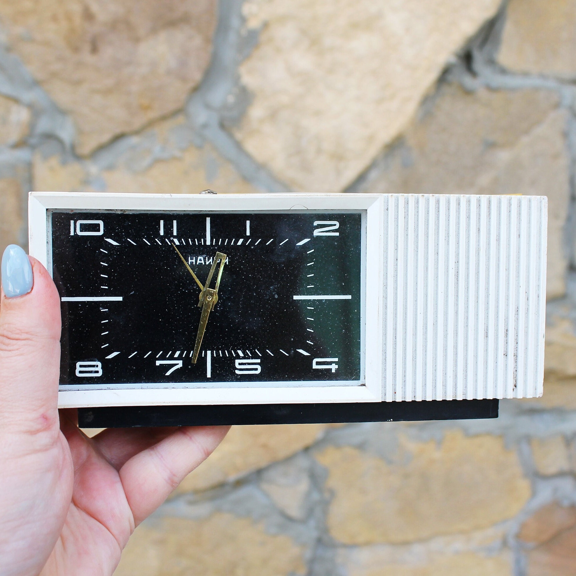 Musical Alarm Clock Melody Clock Rare Soviet Clock Shelf - Etsy