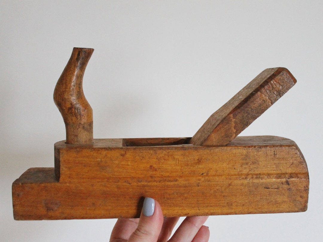 Vintage Wooden Hand Planer Sander (jointer) 25 Cm Long - Antique Tool ...