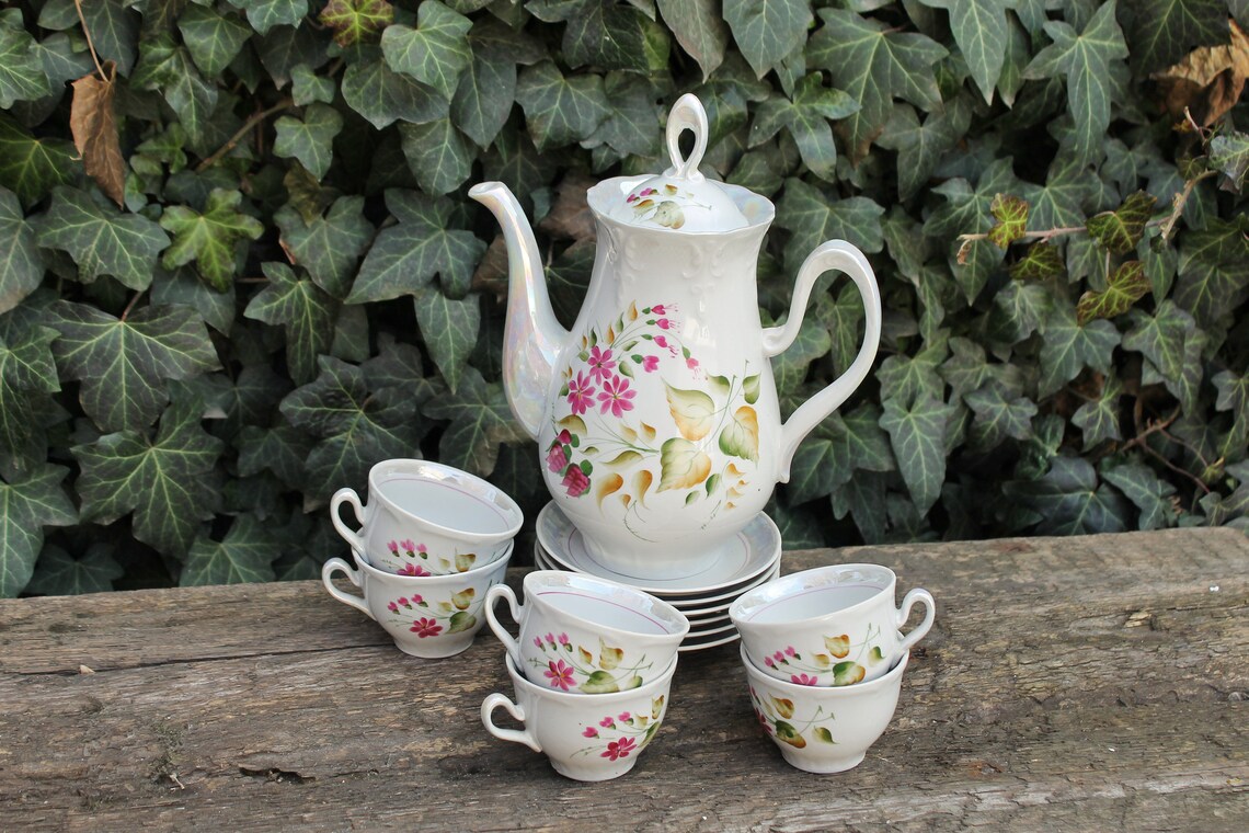 Soviet Coffee-tea Set for 6 Persons Soviet Coffee Set Soviet - Etsy