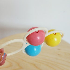 Soviet Vintage Baby Rattle 5 Inches With Three Bubbles Soviet Toy ...
