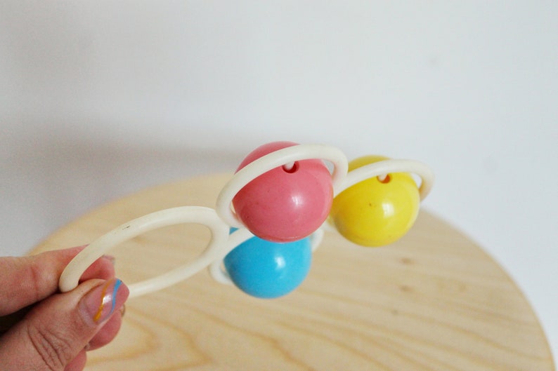 Soviet Vintage Baby Rattle 5 Inches With Three Bubbles Soviet Toy ...