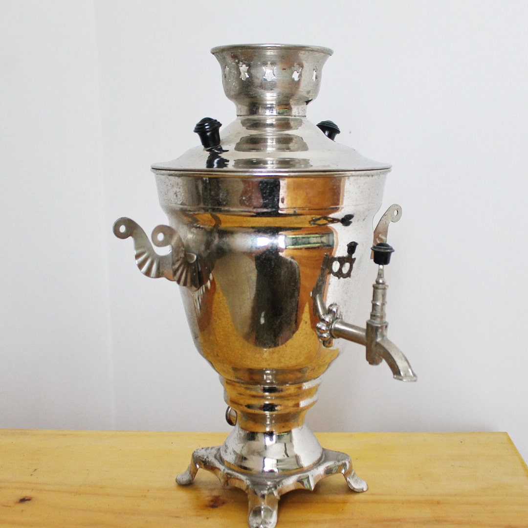 Vintage USSR Samovar 15 Inches - Soviet Electric Teapot - Traditional ...