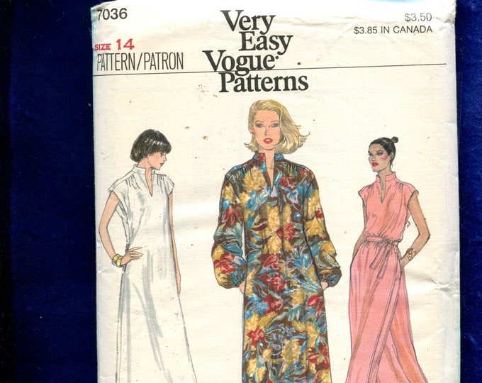 1970's Vogue 7036 Retro Hostess Caftan Tunic & Pants Pattern Size 14 ...