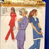 1973 Simplicity 5500 Raised Waist Retro 70's Pointed Collar Dress With Princess Seam Bodice Size ...