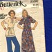 1970's Butterick 3113 off Shoulder Country Western Dress Tops & Pants ...