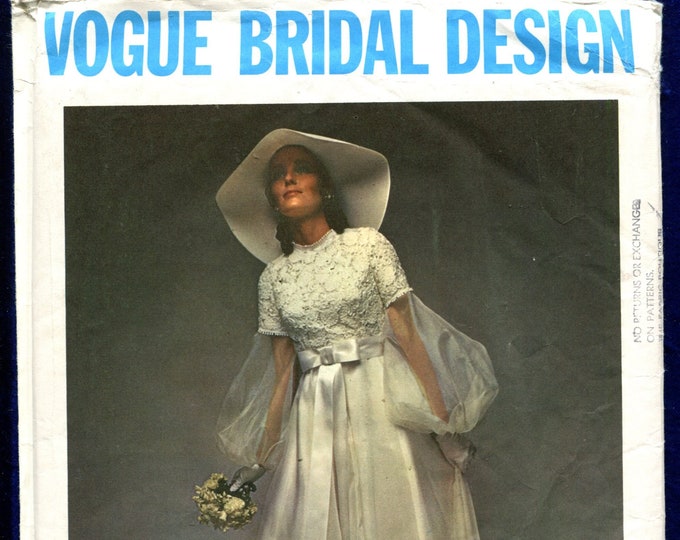 1970's Vogue 2254 Retro Garden Wedding Dress Pattern Size 10 UNCUT - Etsy