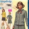 1970's Simplicity 7181 Tunic Style Dress Pattern Size 22.5..24.5 - Etsy