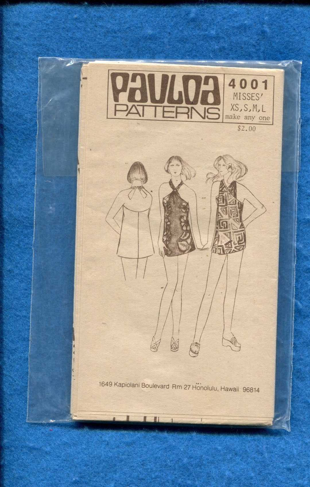 1970's Pauloa Patterns 4001 Halter Neck Wrap Beach Cover up Dresses ...