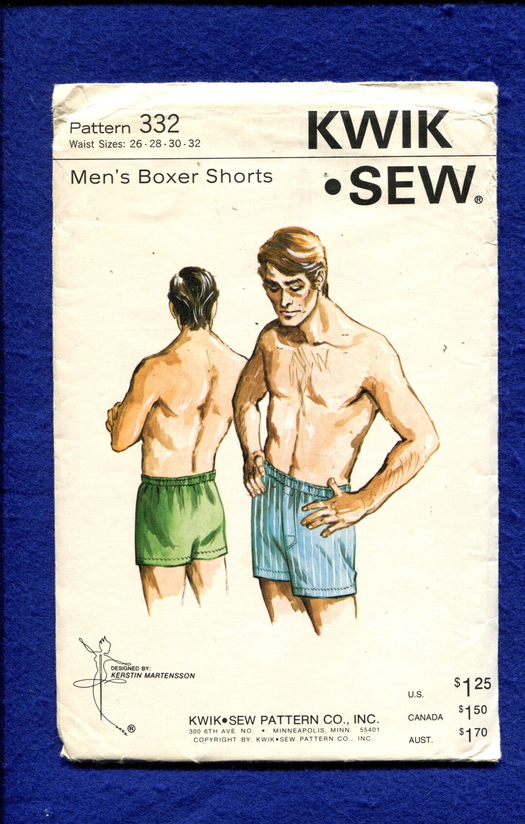 1970's Kwik Sew 332 Retro Men's Boxers Pattern Size 26 to 32 UNCUT - Etsy