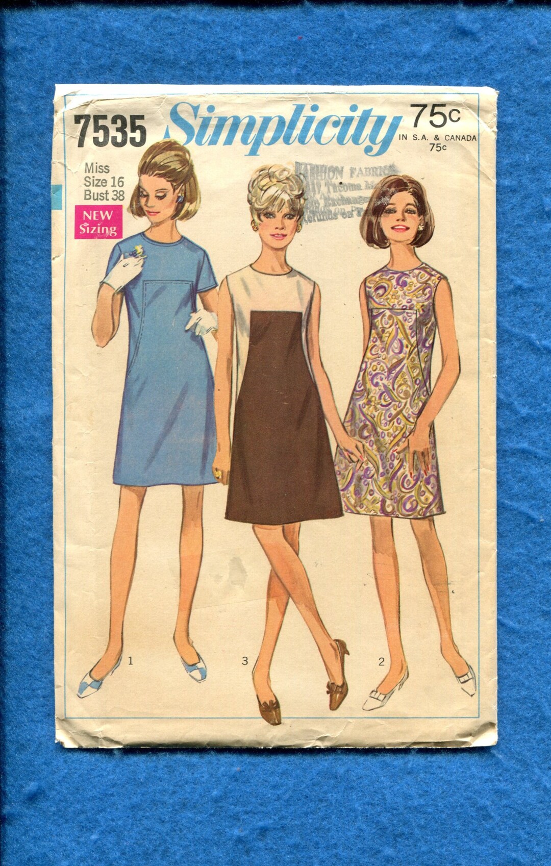 1960's Simplicity 7535 Slimming Shift Dresses Pattern Size 16 UNCUT - Etsy