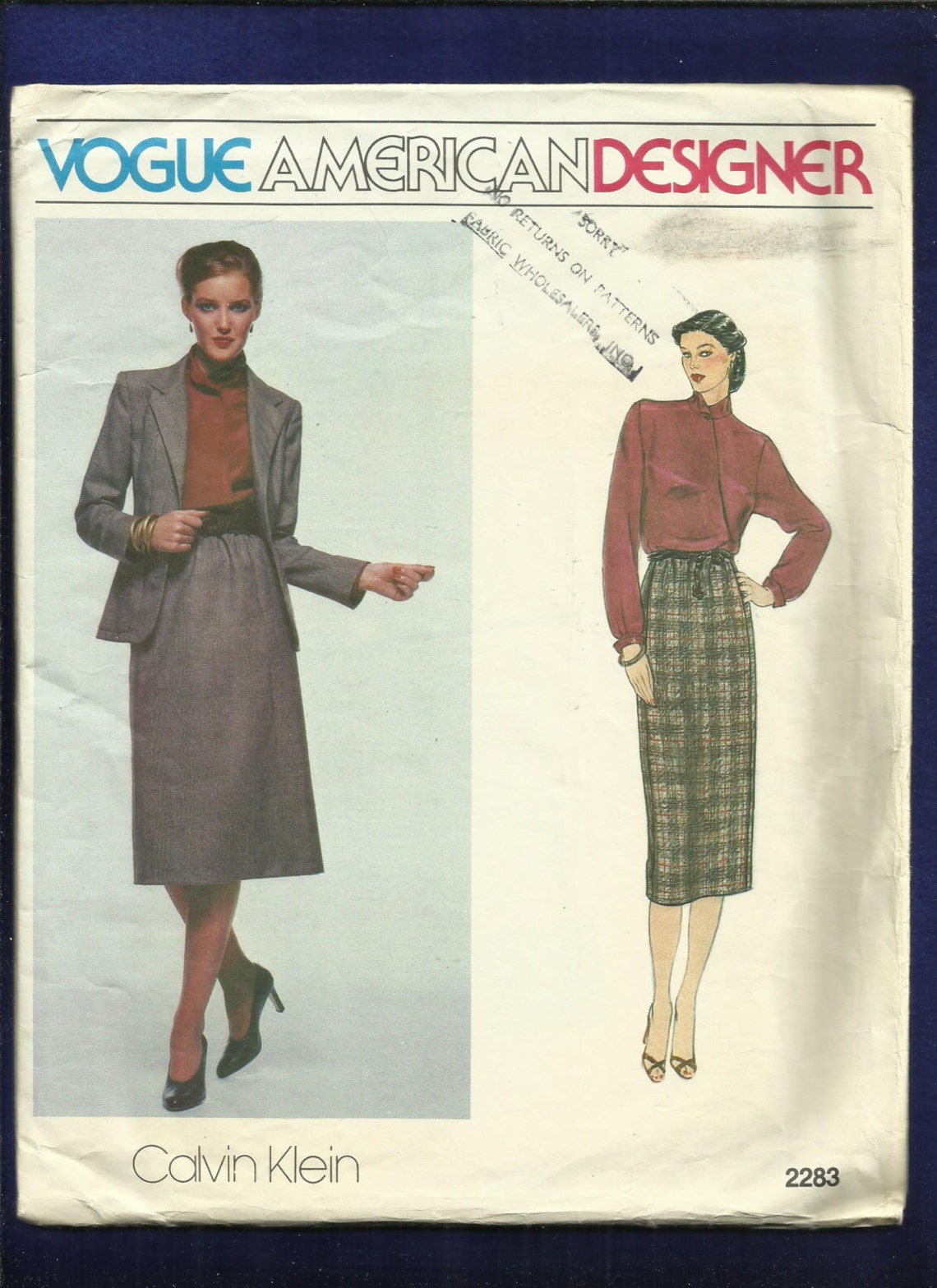 1970's Vogue 2283 Calvin Klein Notched Collar Blazer Asian - Etsy