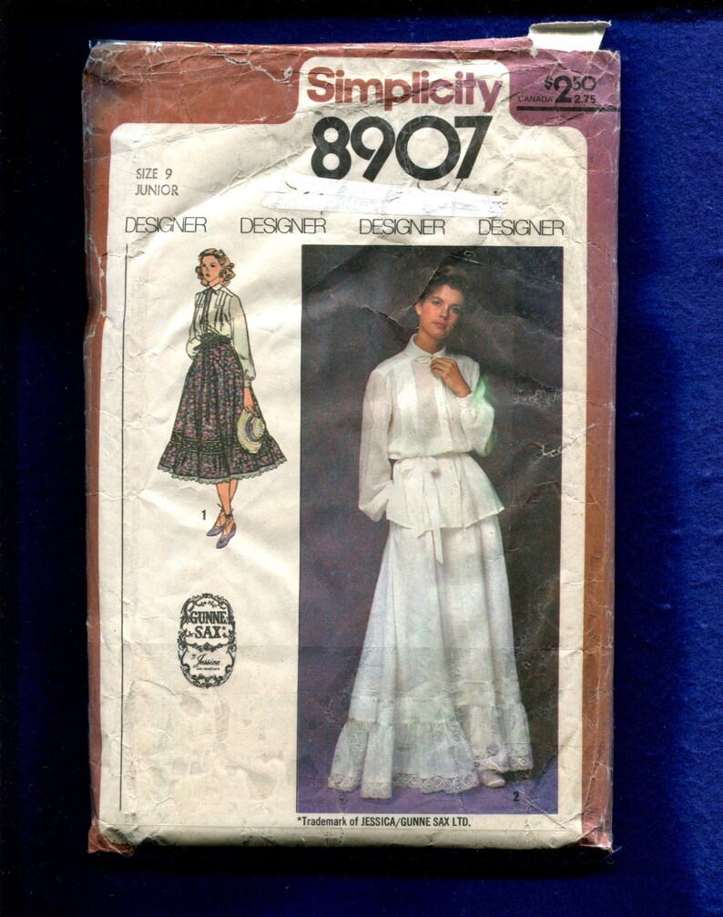 1970's Simplicity 8907 Gunne Sax Romantic Western Blouse & - Etsy