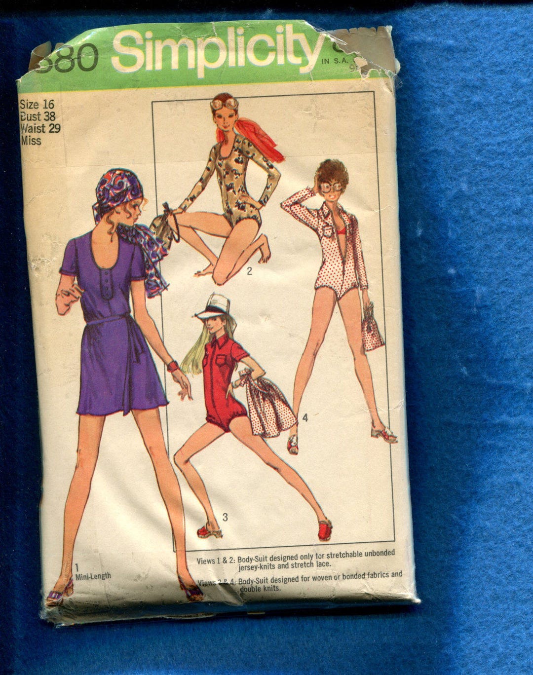 1970's Simplicity 8880 Retro Bodysuits & Wrap Skirt Pattern Size 16 - Etsy
