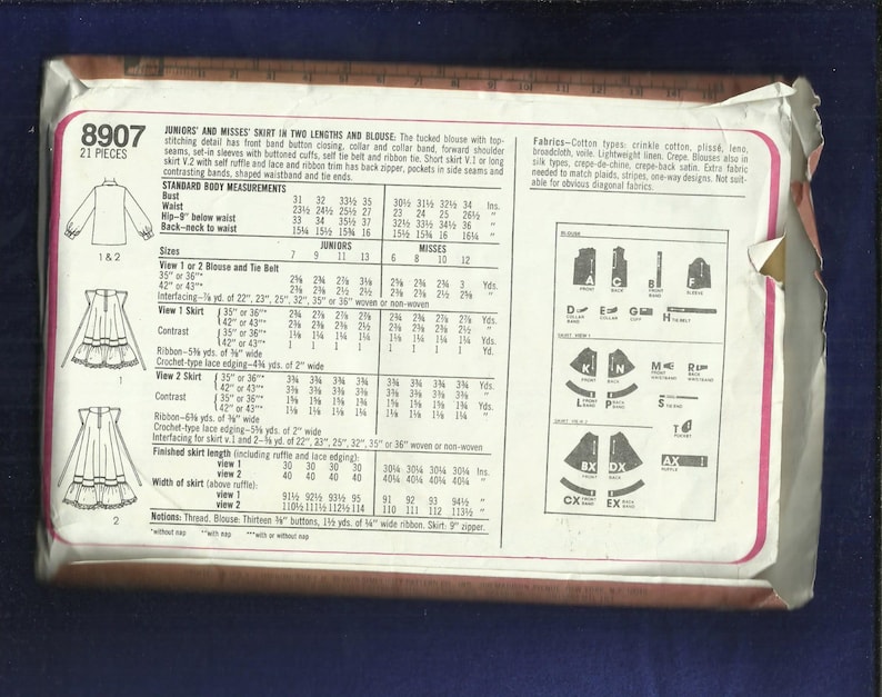 1970's Simplicity 8907 Gunne Sax Romantic Western Blouse & - Etsy