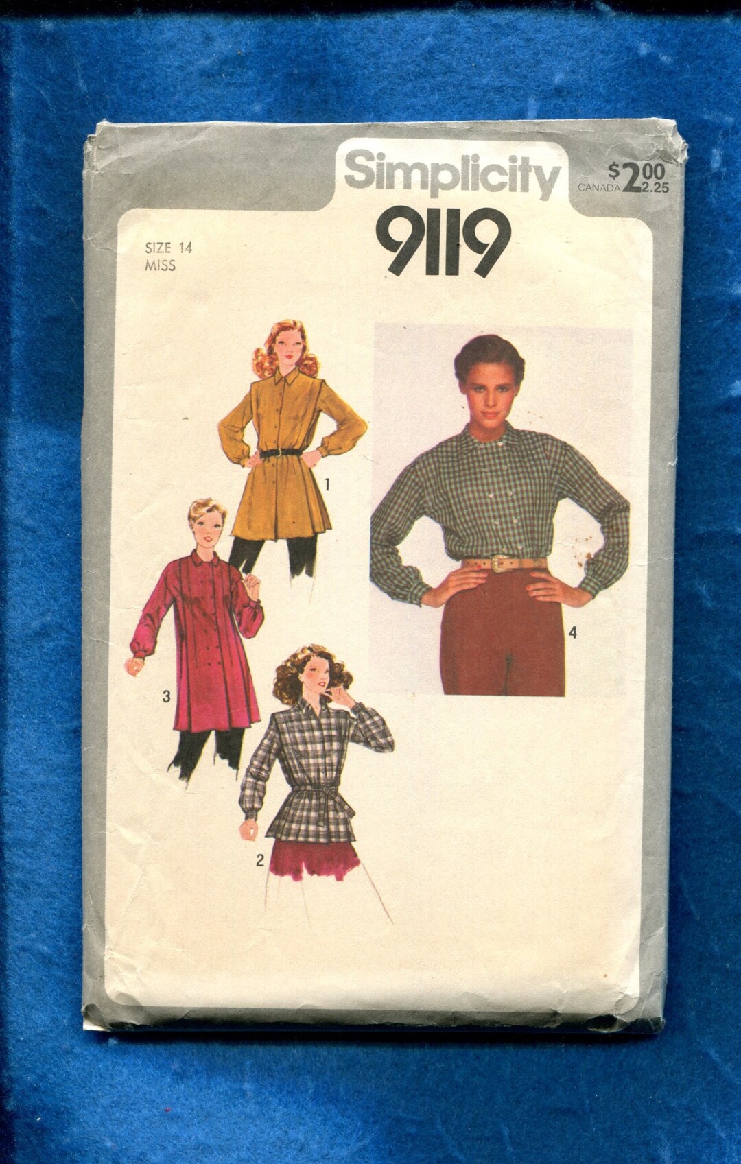 1970's Simplicity 9119 Military Inspired Blouses Pattern Size 14 - Etsy