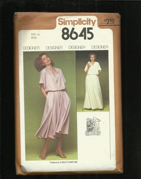 1970's Simplicity 8645 Holly's Harp Designer Ultra - Etsy