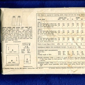 1940's Simplicity 1690 Wiggle Skirts Pattern Size 12 - Etsy