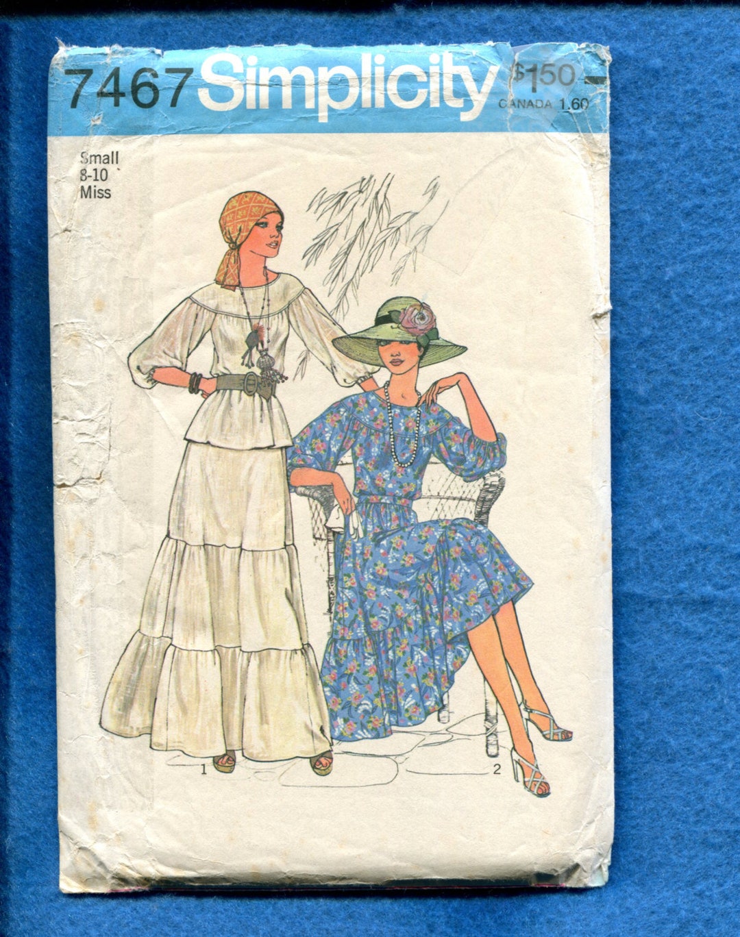 1976 Simplicity 7467 Cottage Chic Ruffled Tier Skirts & Tops Size Small ...