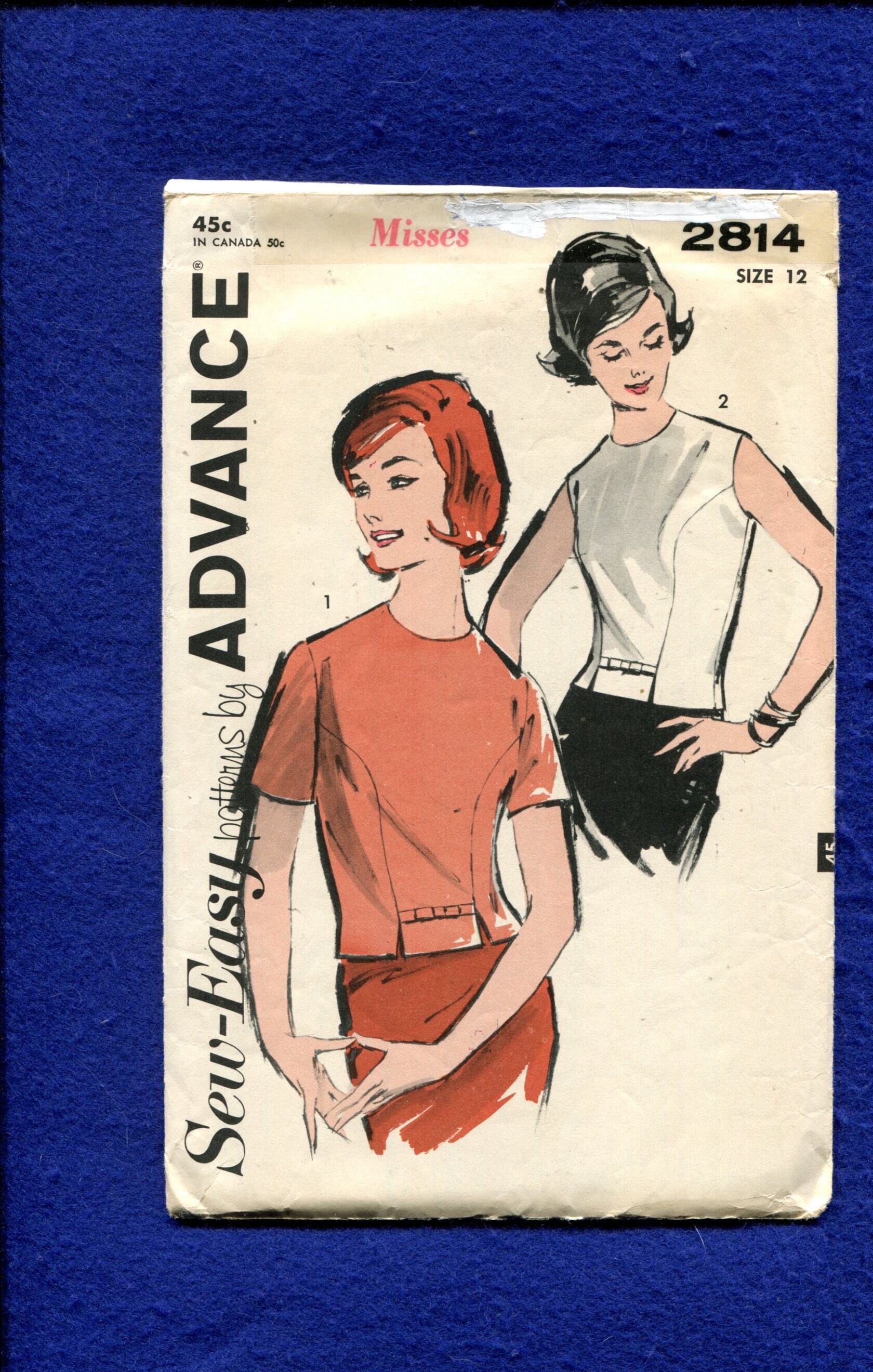 1960's Advance 2814 Princess Seam Lady's Blouses Pattern Sizes 12 - Etsy