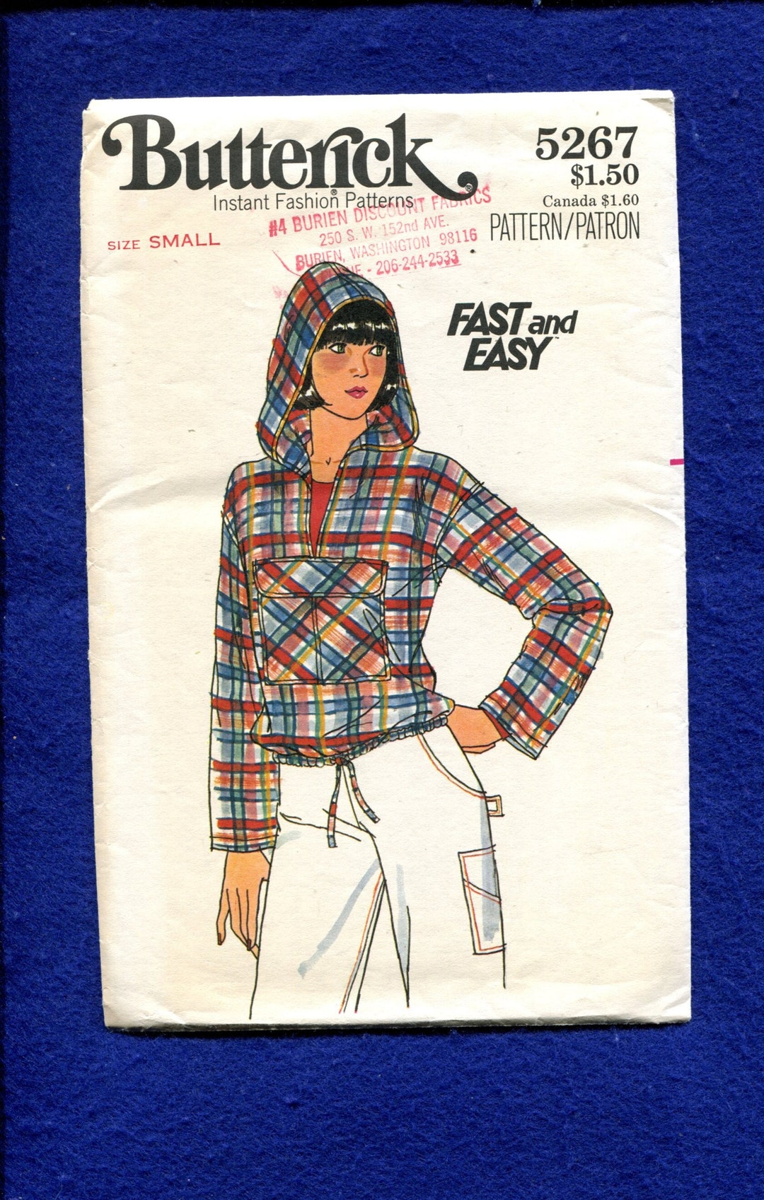 1970's Butterick 5267 Hooded Weekend Jacket Pattern Size Small 8/10 - Etsy