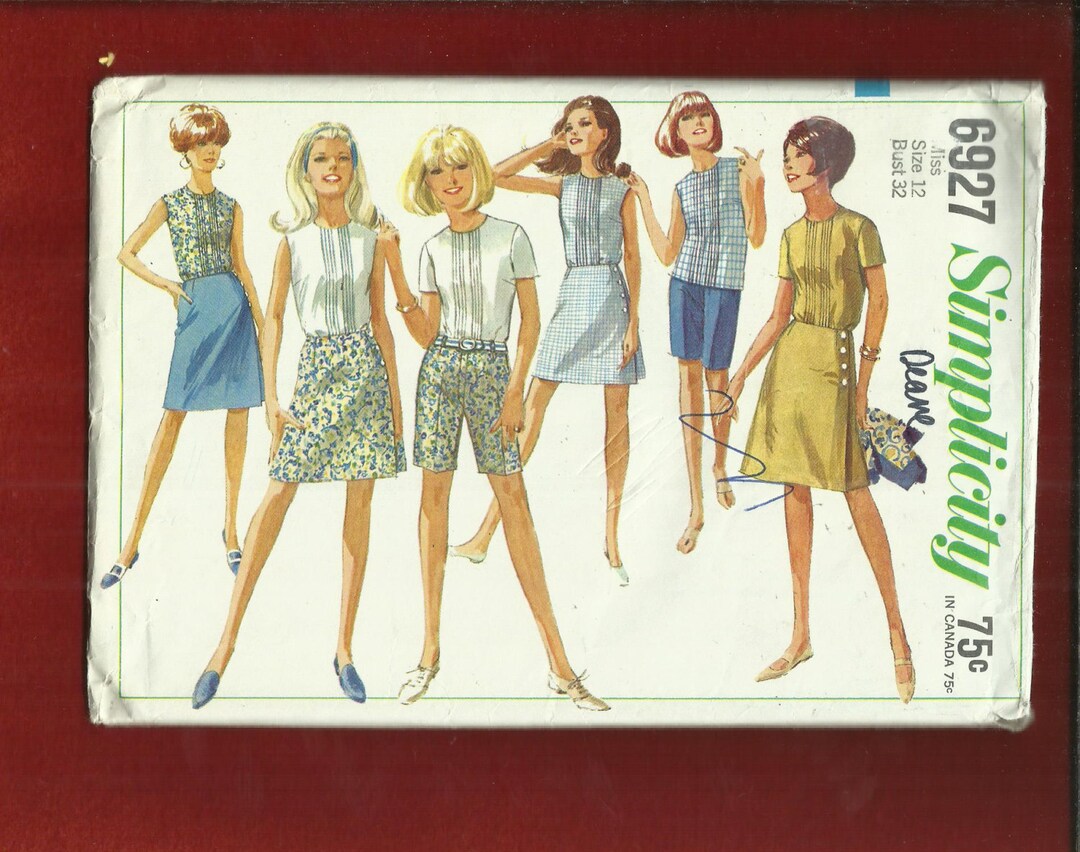 1966 Simplicity 6927 Mid Century Summer Time Wardrobe Wrap - Etsy