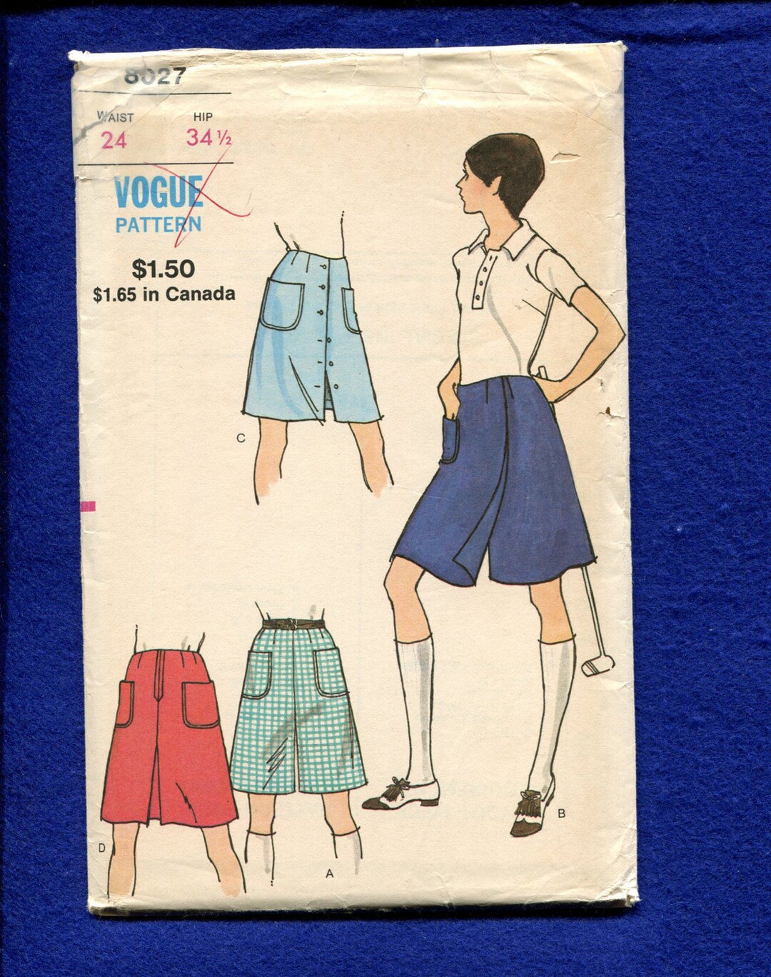 1970's Vogue 8027 Retro Golfing Skirts Pattern Size 10 UNCUT - Etsy