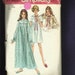1969 Simplicity 8457 Nightgown or Bed Jacket With Front and Back Yokes ...