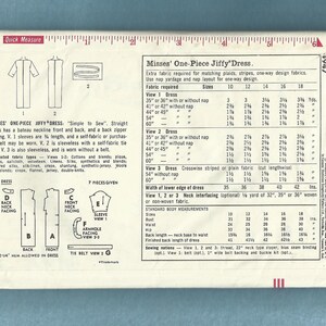 1960's Simplicity 4947 Jiffy Shift With Bateau Neckline French Darts ...