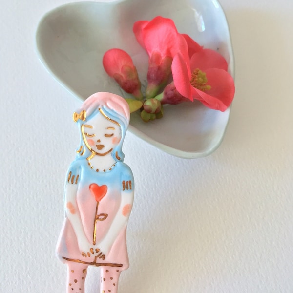 Porcelain Brooch - Etsy