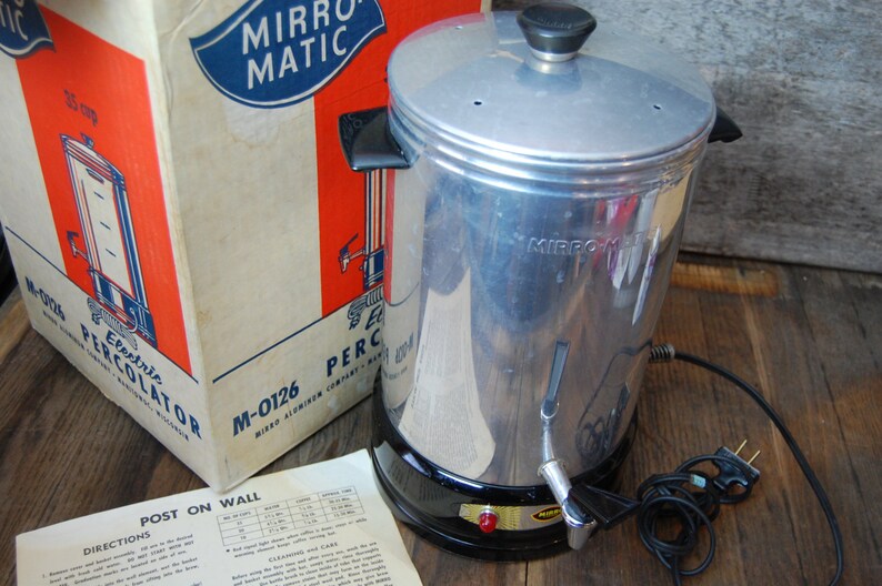 1960s Mirro-matic Electric Coffee Percolator WORKING 35 Cup | Etsy