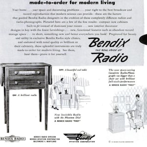 Radio Table Model 1940s Bendix 646-A - Dropleaf Solid Mahogany - Etsy