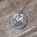 Flower Moon Artisan Sterling Silver Moon Charm Necklace Forest Moon ...
