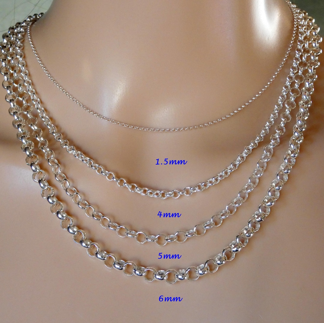 Sterling Silver Rolo Chains for Layering With Other Necklaces or ...