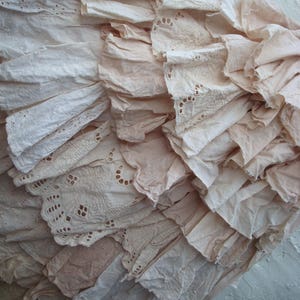 Tea Stained Skirt Upcycled Woman's Clothing Ruffles Beige Mori ...
