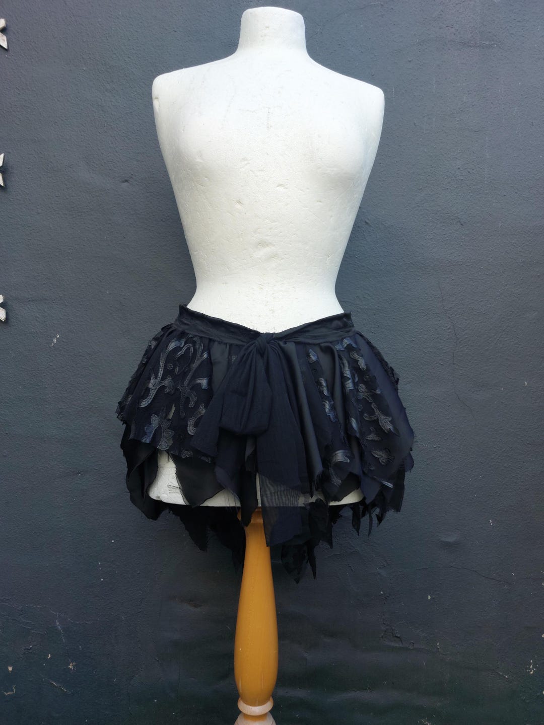 Short Black Bustle, Burlesque,woman's Clothing, Upcycled Bustle ...