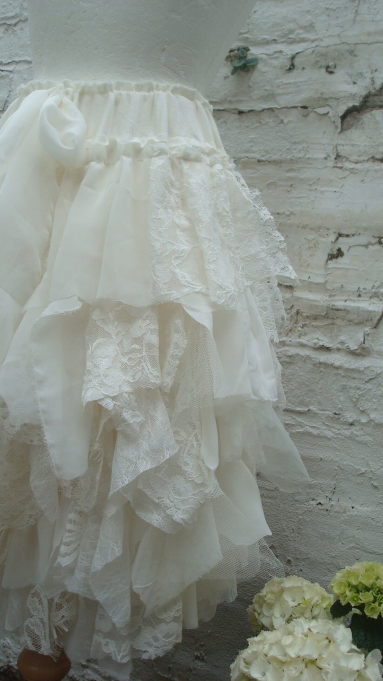 Tattered Wedding Skirt Bridal Skirt Shredded Short Skirt - Etsy