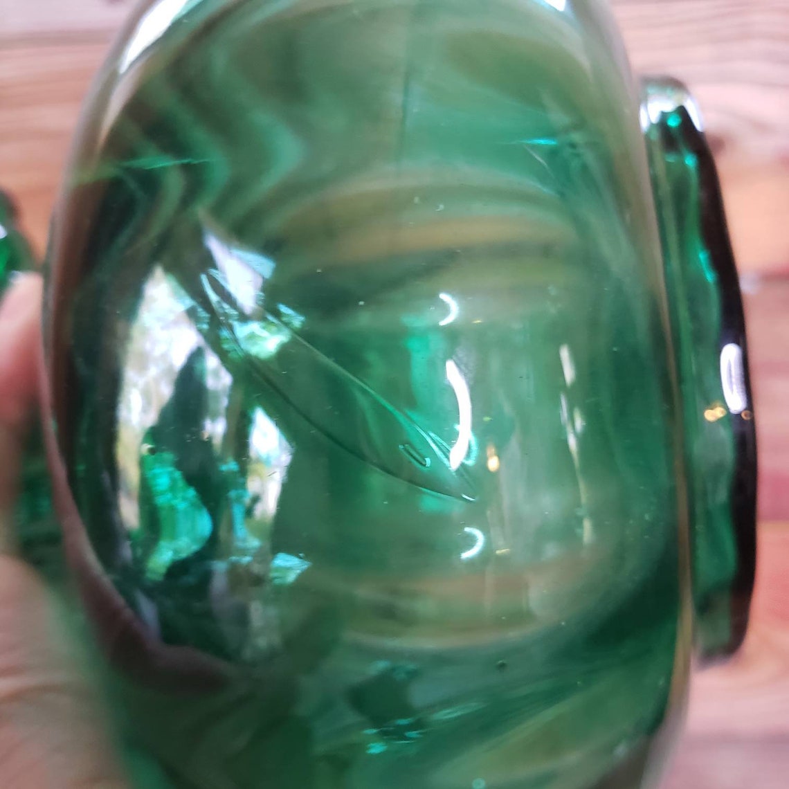 Vintage Green Beacon Glass Company Vase 1940's - Etsy