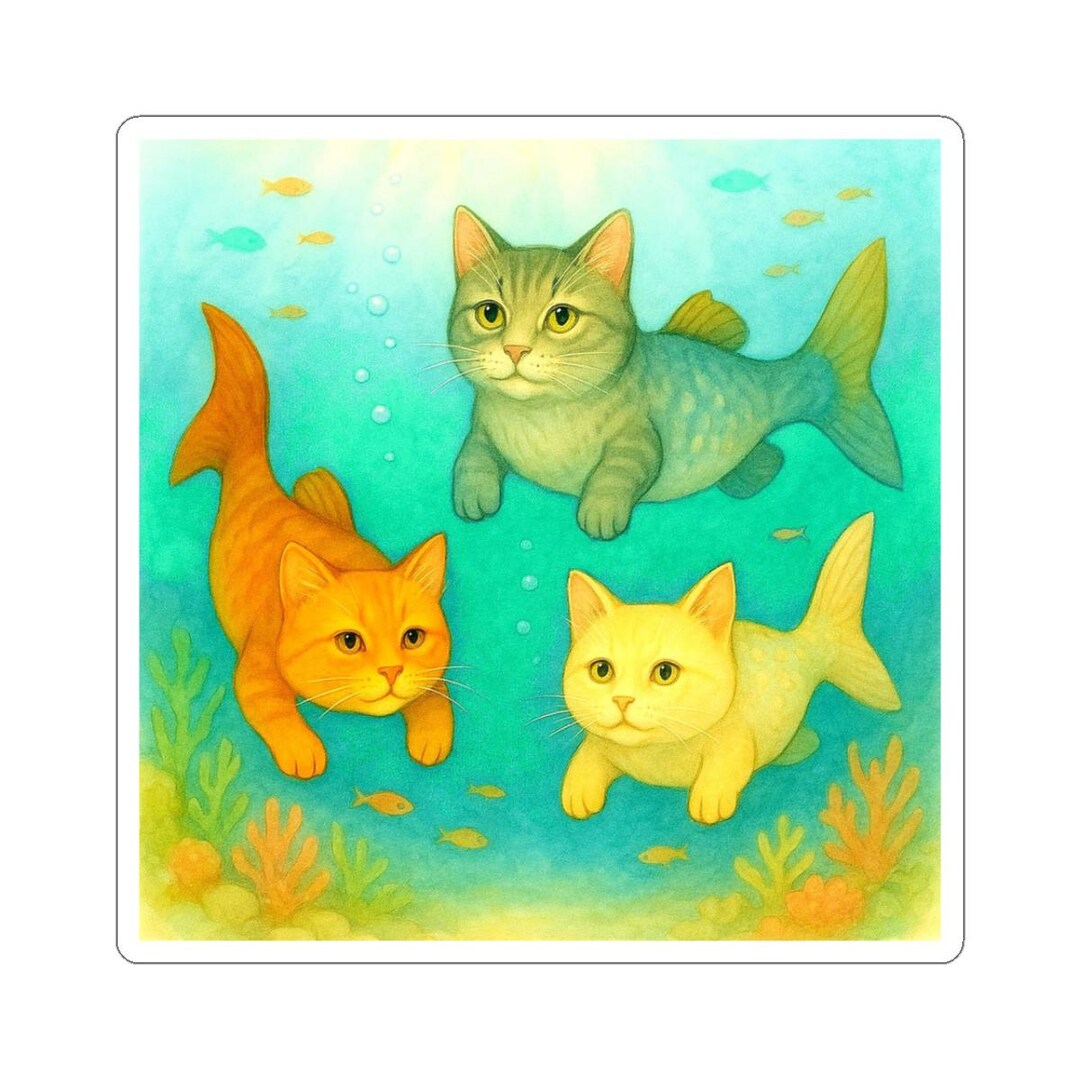 Catfish Vinyl Sticker, Paws & Fins Collection - Etsy