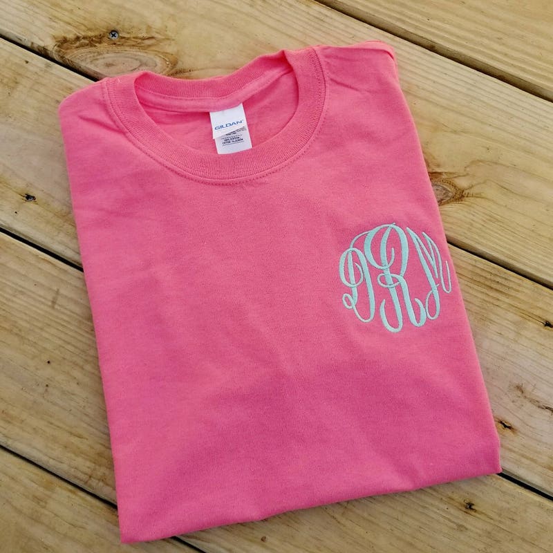 Monogram Tshirt - Etsy