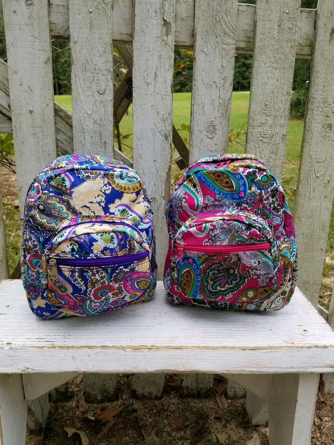 Paisley Backpack, Pink Paisley Bag, Toddler Backpack, Purple Backpack ...