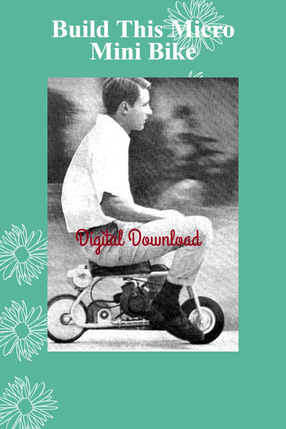 Micro Mini Bike Vintage Blueprint, Pocket Bike Scooter Welding Plans ...