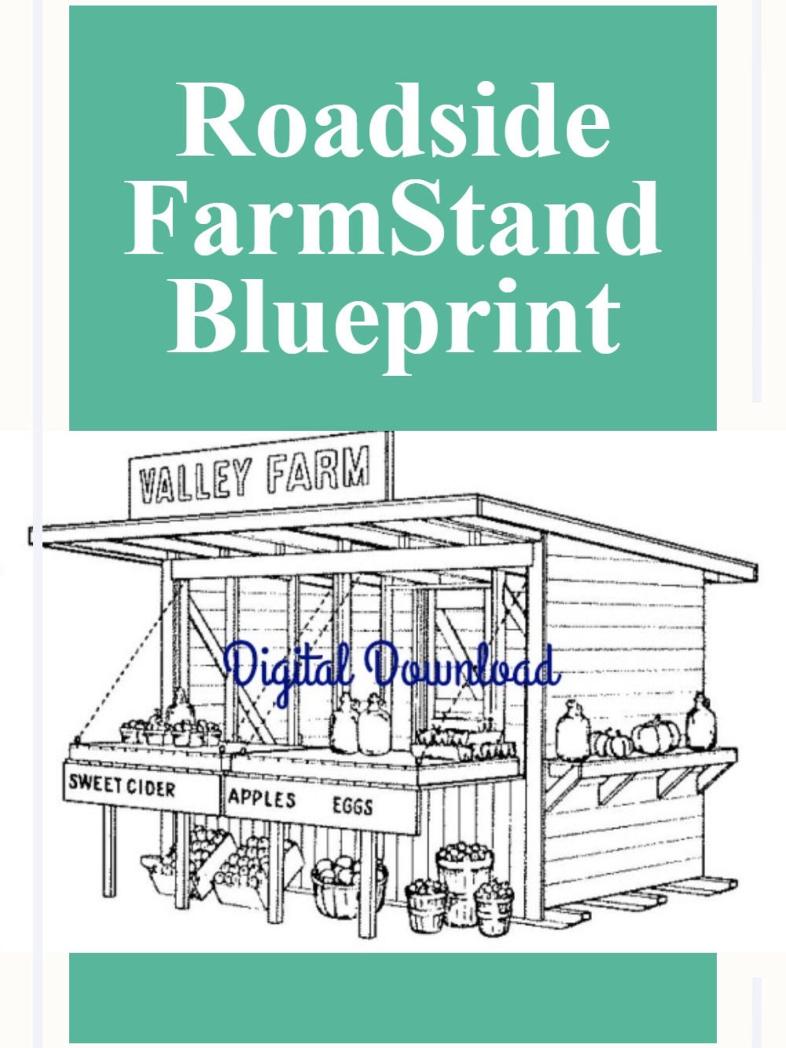 Farm Stand, Woodworking Plans, Roadside Stand, Blueprint, PDF Instant ...