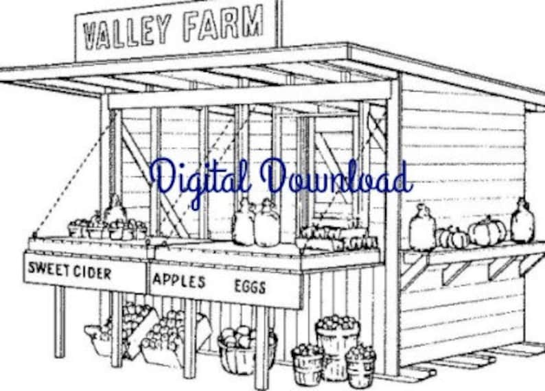 Farm Stand Woodworking Plans Roadside Stand Blueprint PDF - Etsy Canada