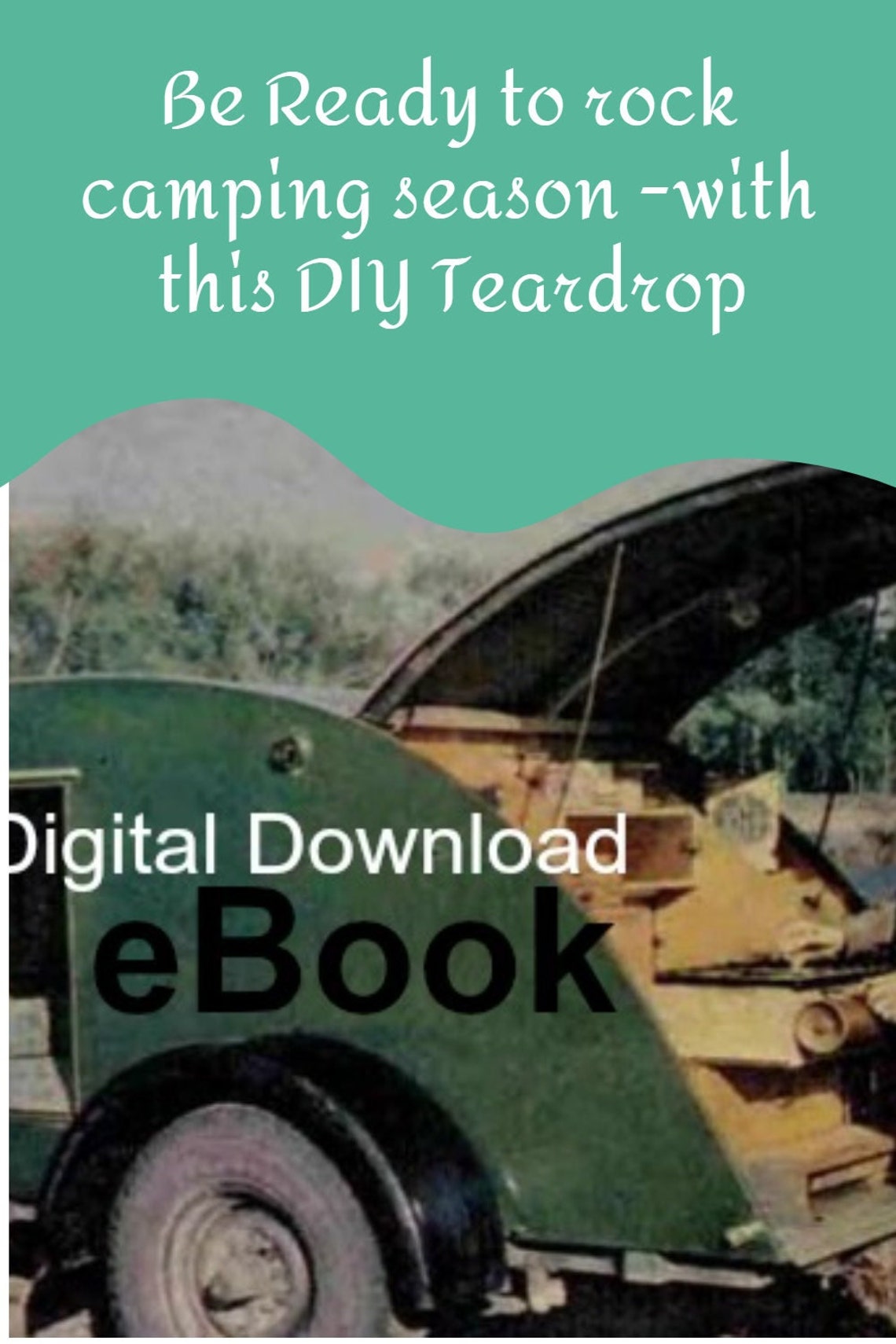 Tear Drop Trailer, Blueprint, Motorcycle Trailer, Vintage Camper, PDF ...