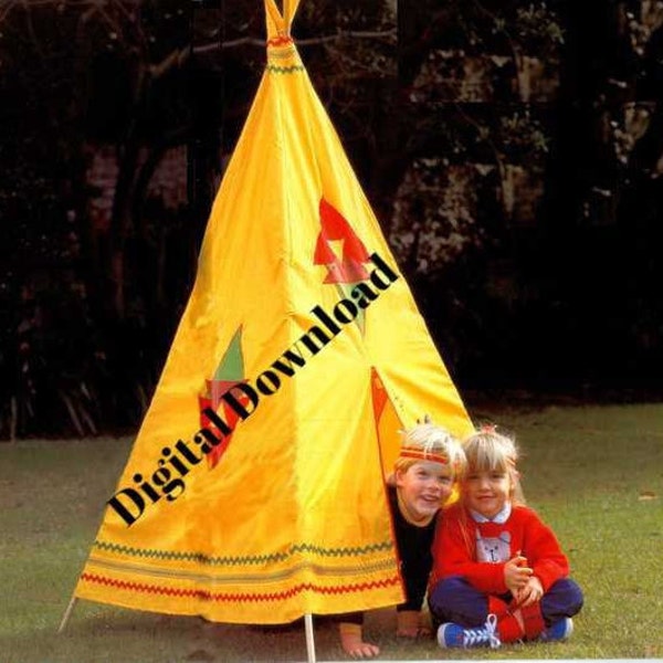 Tipi Tent Sewing Pattern - Etsy