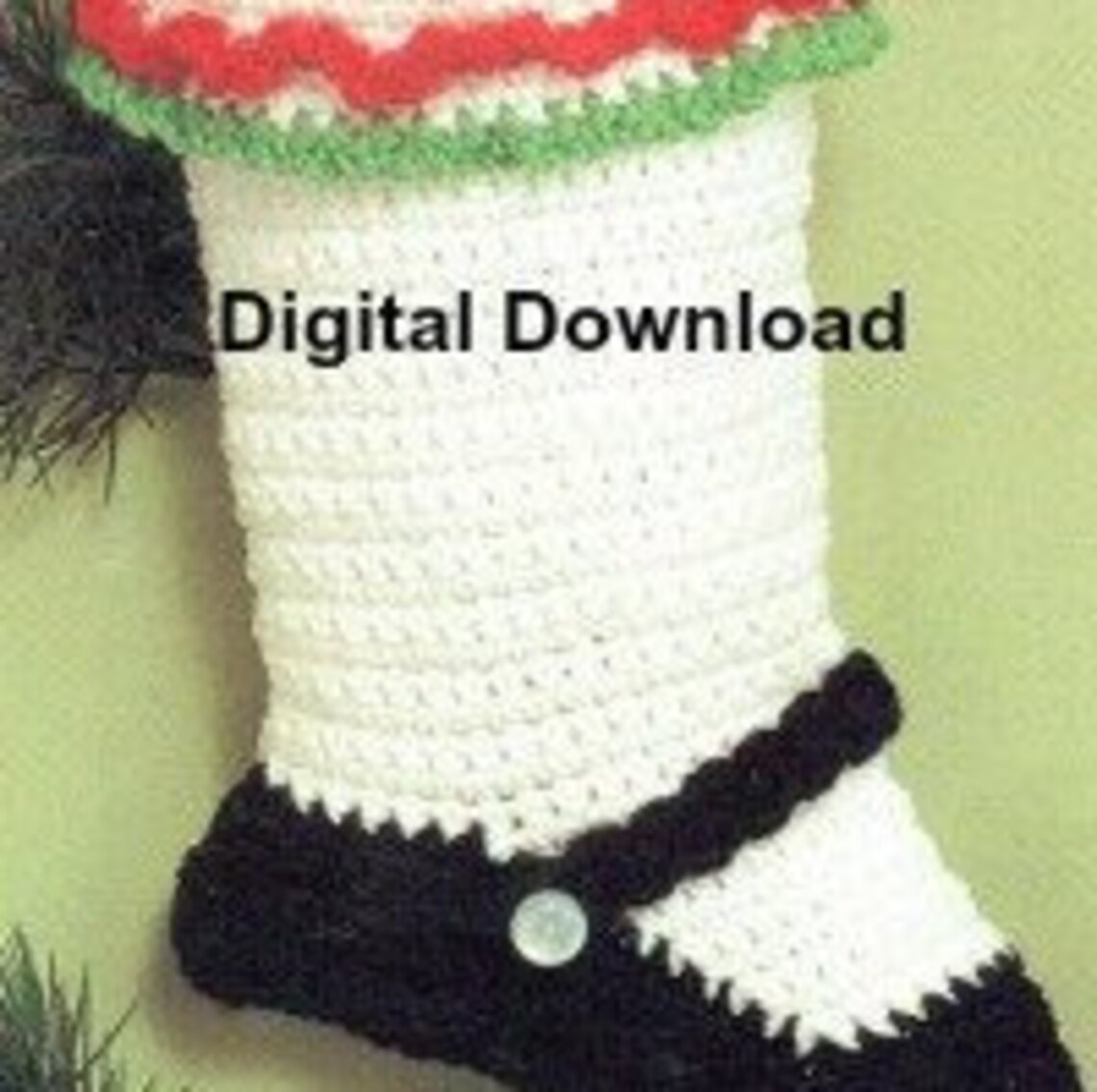 Christmas Stockings Knit/crochet Pattern, 5 Patterns E-book, Vintage ...