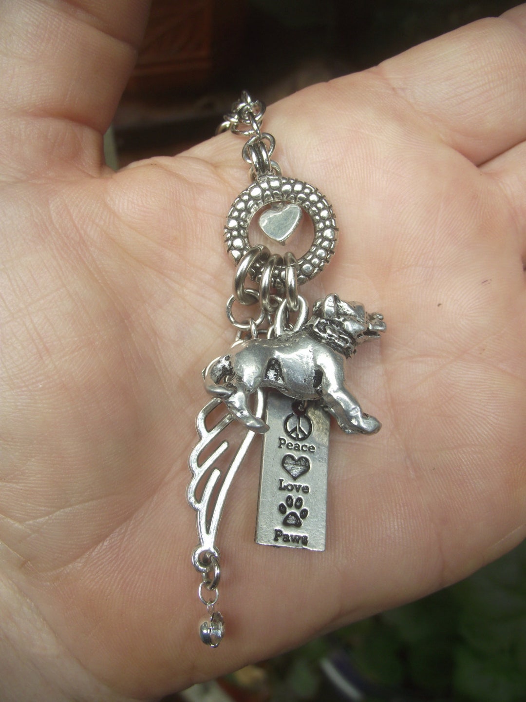 Pit Bull Charm Necklace - Etsy