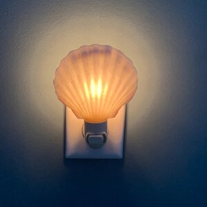 Scallop Sea Shell Nightlight, Nautical Beach Decor - Etsy