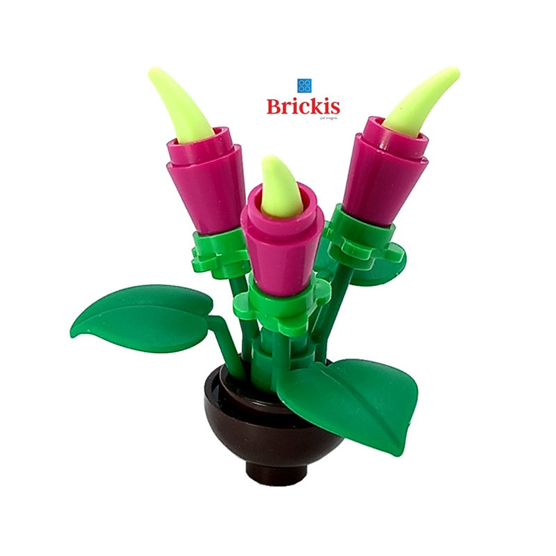 Custom Design LEGO® Pot With Anthurium Flowers Plants Landscape Parts ...